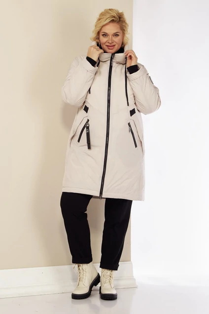 Куртка 2030 молочный Shetti купить в интернет магазине Велесмода